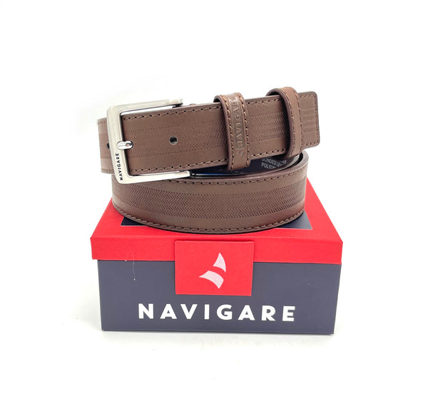 Leather belt with gift box, Navigare, art. A3256/35.062 - Suie Valentini