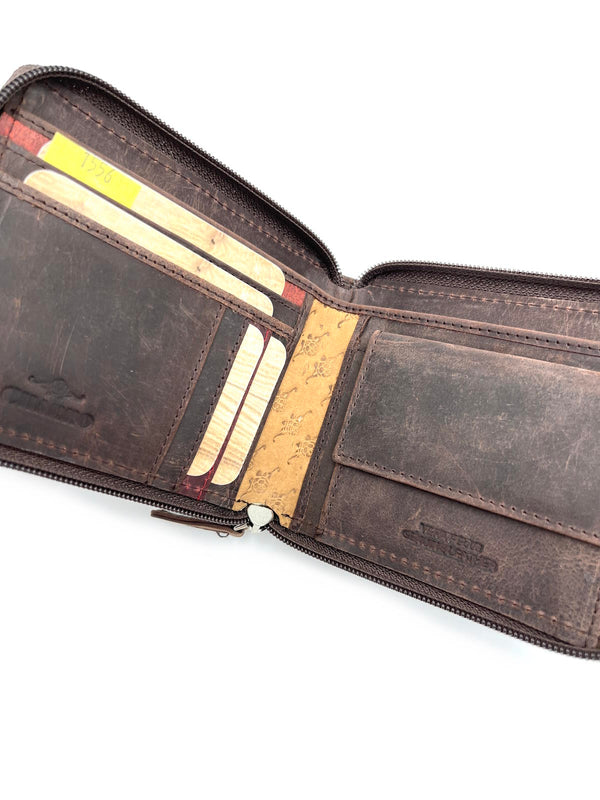Genuine leather wallet, Brand Charro, vintage effect, art. HU-41556 ...